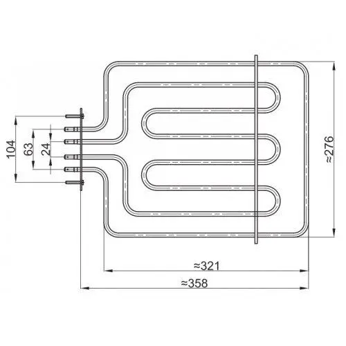 Grejač šporeta 800+2000w Končar nt 4087