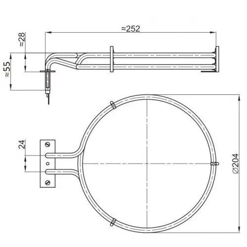 Grejač šporeta 2500w Gorenje okrugli duži vrat 4032