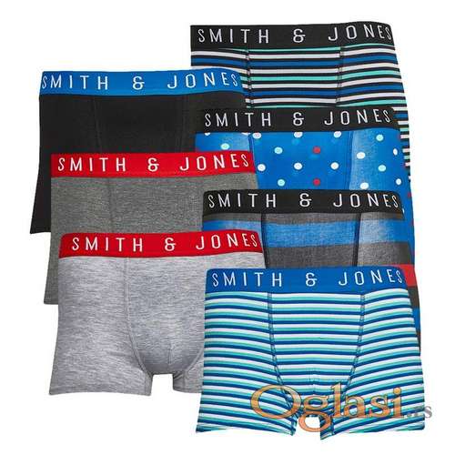 Smith and Jones Men's Tolum Seven-Pack Boxers - 7 bocerica
