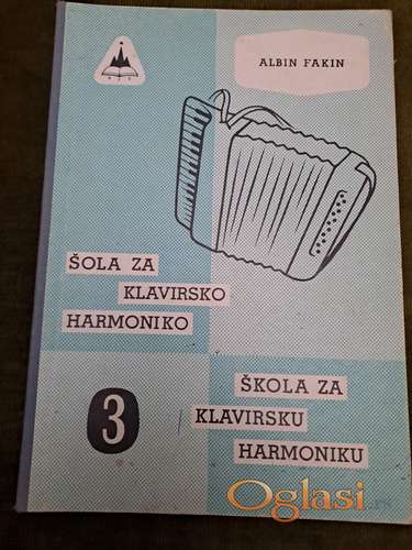 Škola za klavirski harmoniku 3 autora Albina Fakina