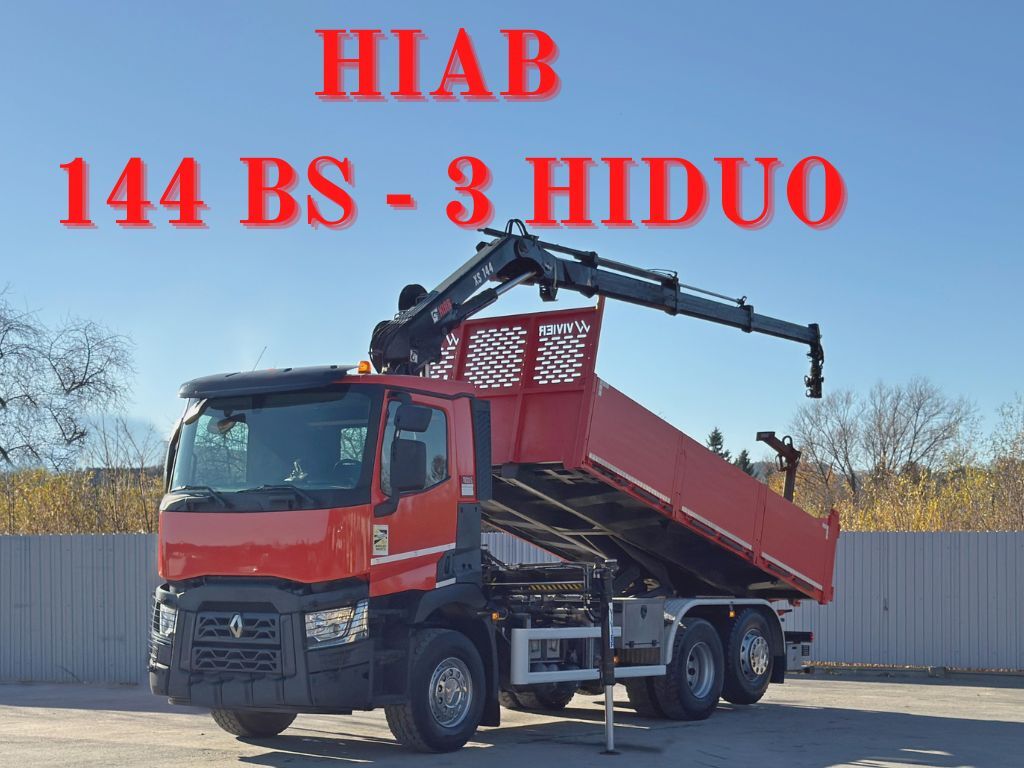 Renault C430 * HIAB 144 BS - 3 HIDUO+ FUNK/ 6x2 kiper