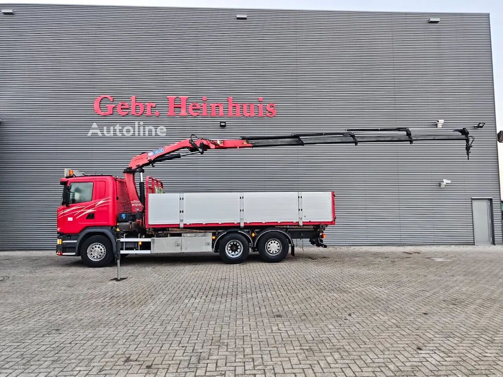 Scania G370 6x2 HMF 1820 K-RC BDF System kamion s ravnom platformom