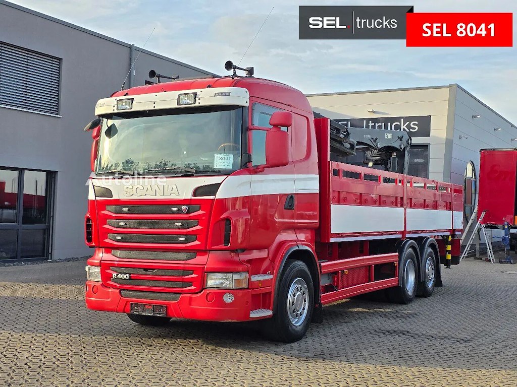 Scania R400 LB6X2*4HNB Retarder / Ohne Fernbedienung / HIAB 211 D L-3 P kamion s ravnom platformom