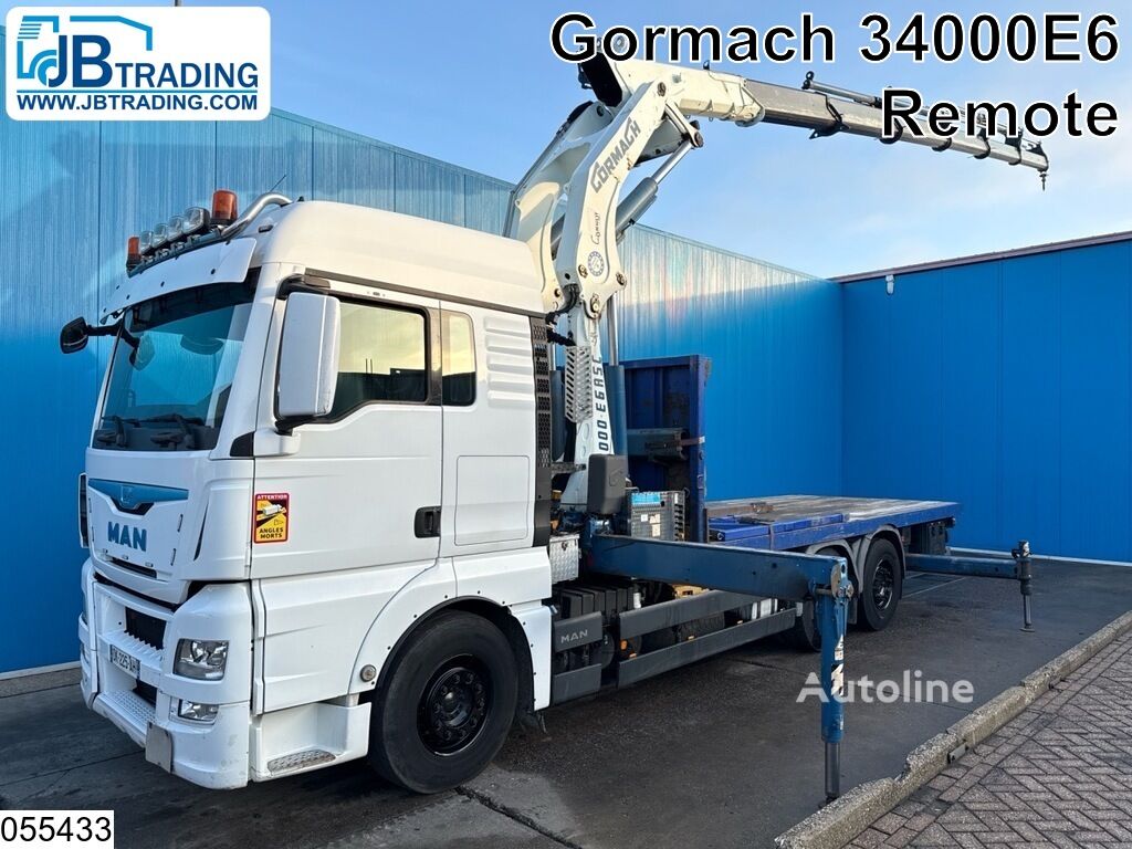 MAN TGX 26 440 6x2. EURO 6, Gormach, Remote, Retarder kamion s ravnom platformom