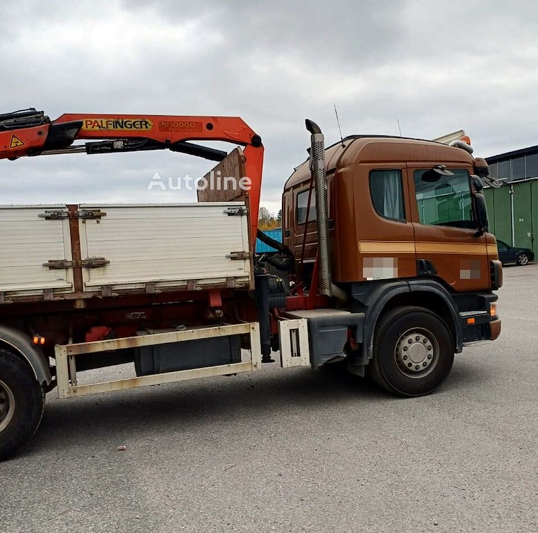 Scania P124 420 *6x2 *DUMPER + crane PK 10000 *3 WAY-TIP *HYDRAULICS kamion s ravnom platformom