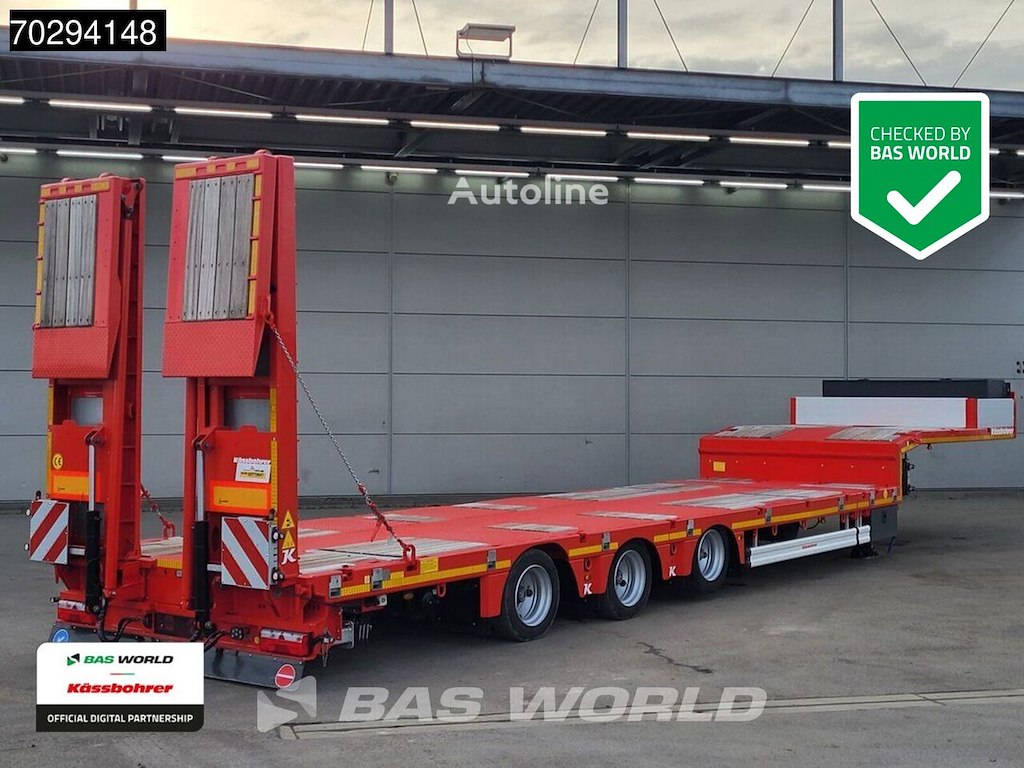 Nova Kässbohrer LB3E 3 axles Steering+Lift Axle Extendable Ramps poluprikolica sa niskom platformom