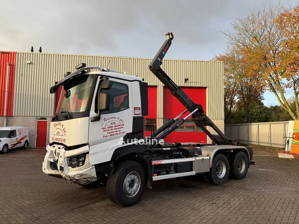 Renault C480 / ENGINE RUNNING / 6X4 / HIAB 21TON HOOKLIFT / ONLY:146334 kamion rol kiper nakon udesa