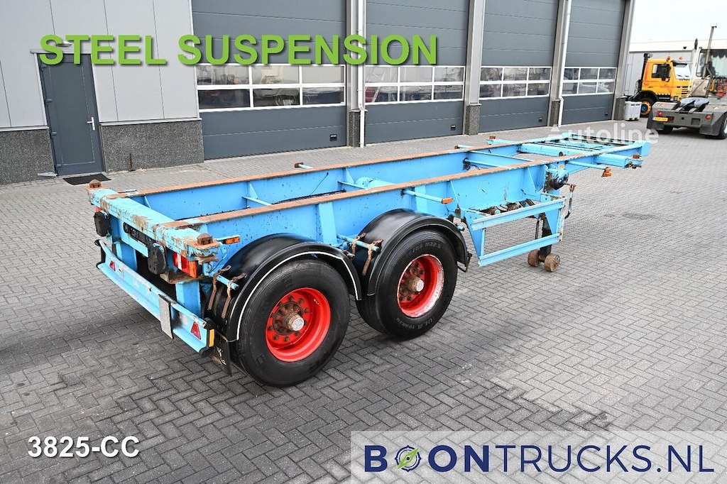 Schweriner Nutzfahrzeuge CS 20 CHASSIS | 20ft * STEEL SUSPENSION * BPW / DR poluprikolica za prevoz kontejnera