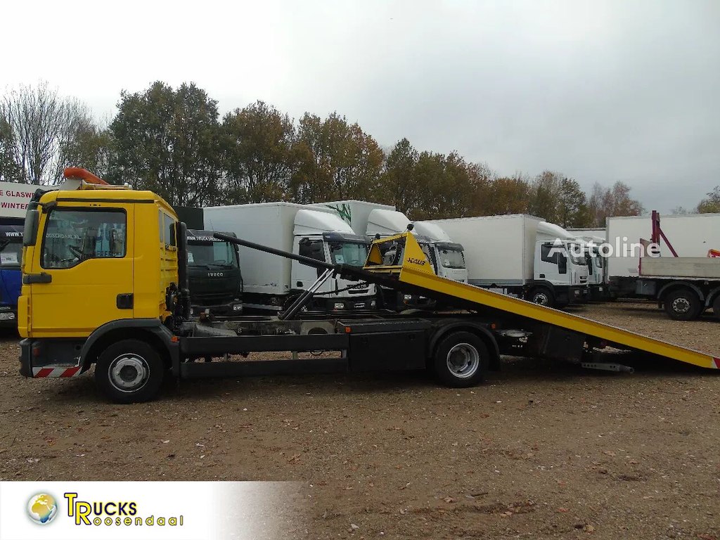 MAN TGL 8.180 + winch + MANUAL + EURO 5 + system working + platform autotransporter