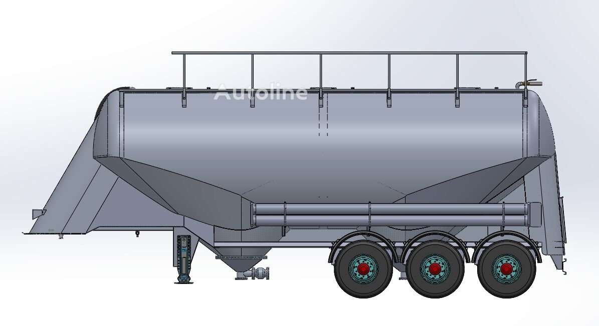 Nova Ness Makina 3 axl Millennium Semi-Trailer Aluminum cargo cisterna za prevoz cementa