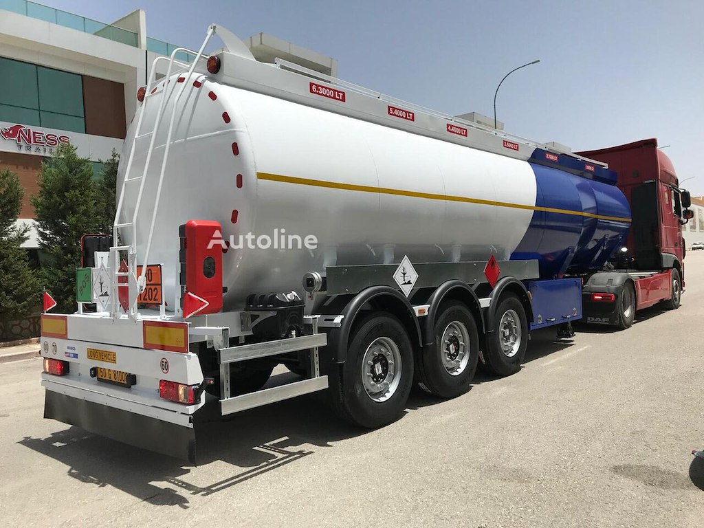 Nova Ness Makina 3 axl Fuel Tanker Semi-Trailer Aluminum cisterna za goriva i maziva