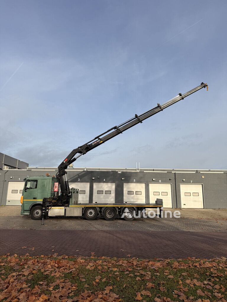 DAF XF 460 8x2 Triple, Crane truck with Hiab crane 400 E-5 kamion platforma