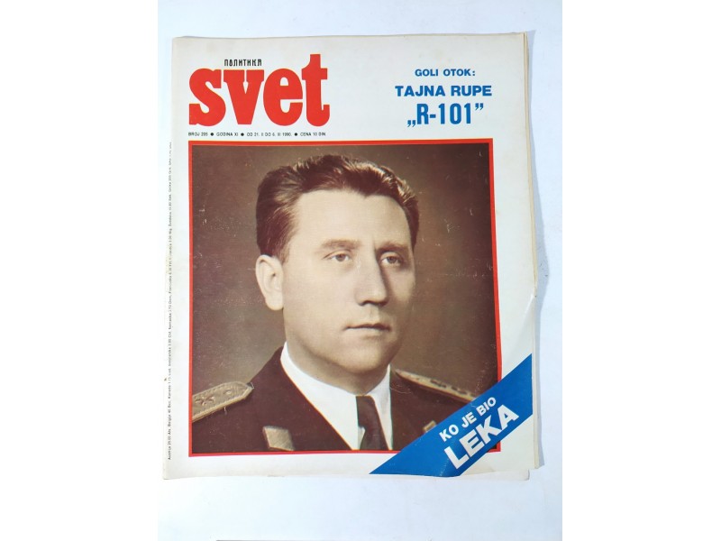 Politika Svet br. 205 1990 (KO JE BIO LEKA)