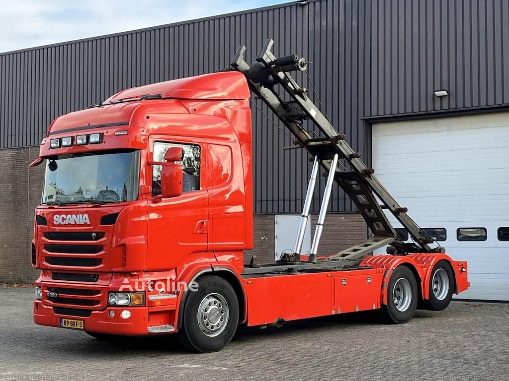 Scania R620 V8 / Retarder / Full air / Euro5 / 6x2 / WB: 470 cm / Conta kamion sa kukom za podizanje tereta