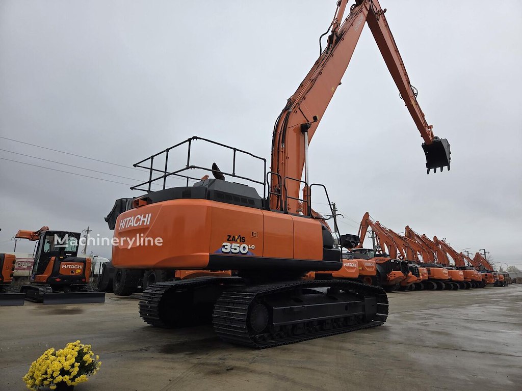 Hitachi LONG ARMS 22m, ZX350LC-6, 2019, 7.452h, 1cm bucket, rear camera, bager guseničar