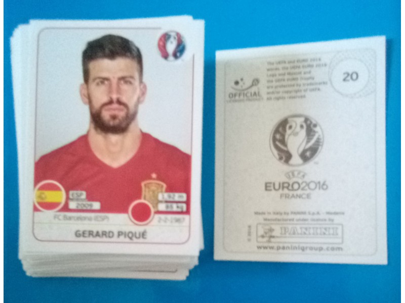 EURO 2016 FRANCE PANINI Sličice na komad MINT