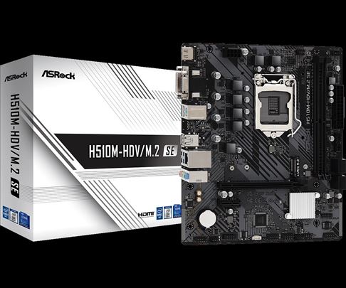 Asrock H510 600W NVME 256GB 1TB Garancija 12/24