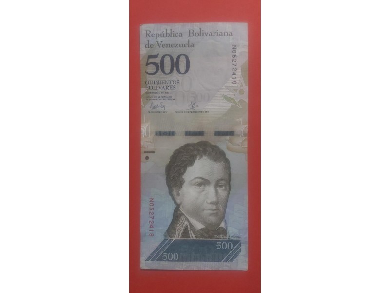 500 bolivares 2017 god Venecuela Vf