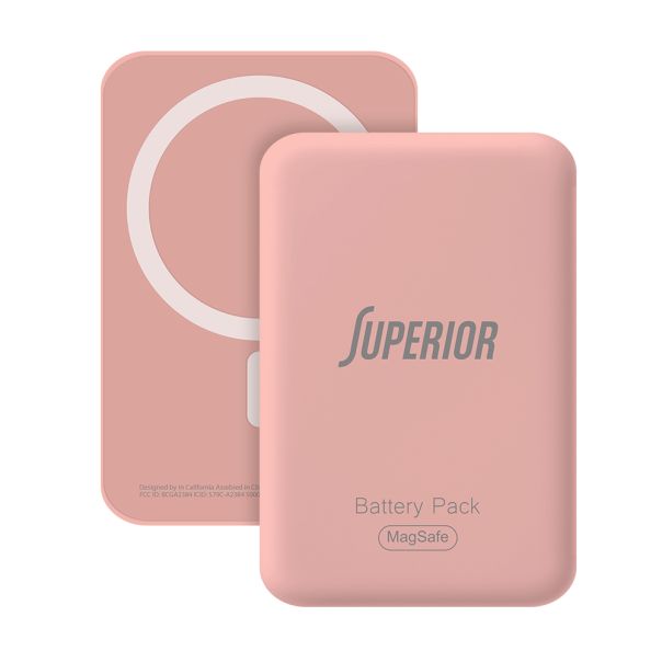 SUPERIOR Power bank MagSafe 15W 5000 mAh, roza