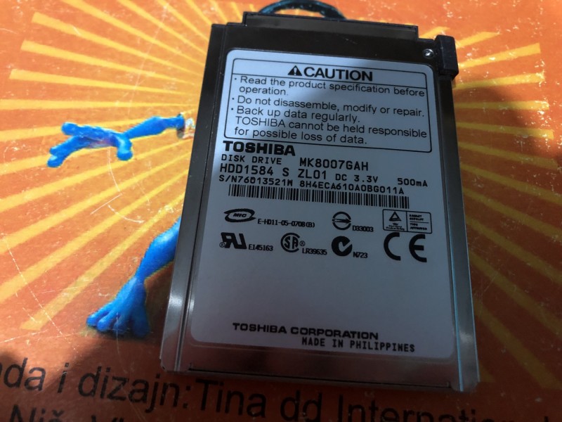 Hard disk 80GB Toshiba MK8009GAH 1.8' ATA