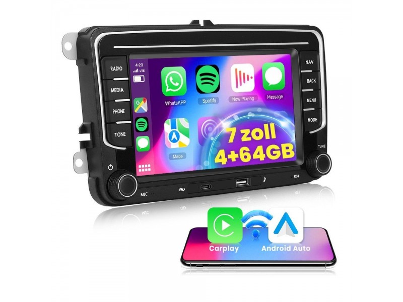 Multimedia 4+64GB Android auto radio za Golf 5 6 Passat