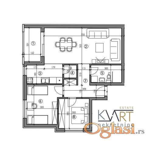STAN - VRBAS - CENTAR - 73m2 - 109500 evra