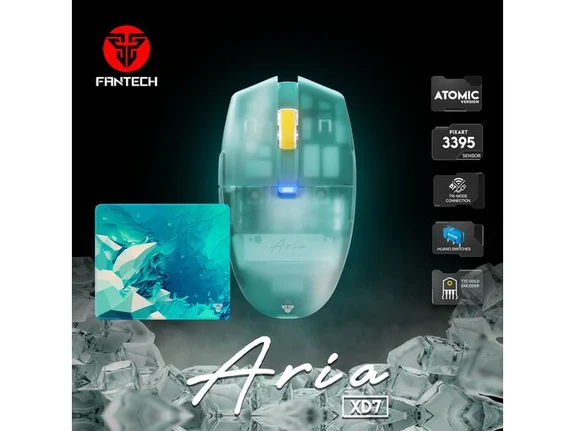 Fantech Gaming miš Wireless XD7 Aria plavi sa podlogom Fantech MP353 Agile 213762