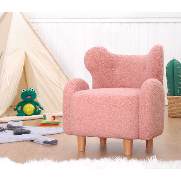 ATELIER DEL SOFA Fotelja za decu Juano Teddy, roze