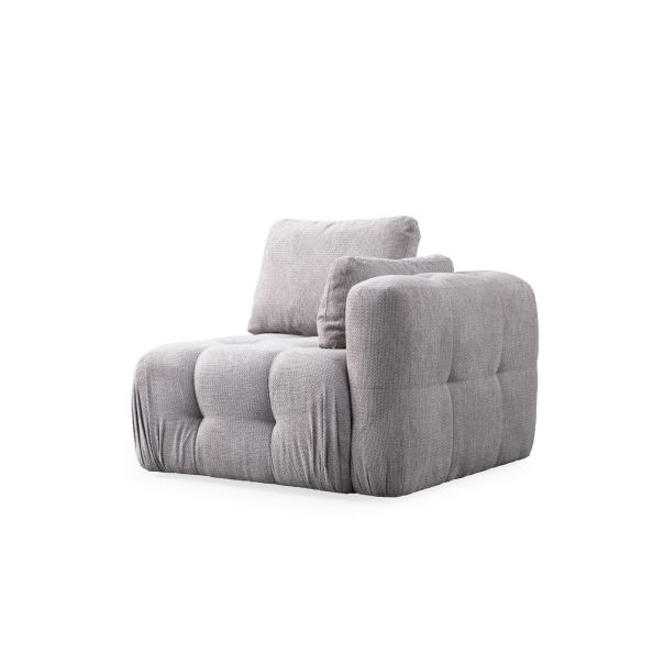 ATELIER DEL SOFA Fotelja Amaris 1R, svetlo siva