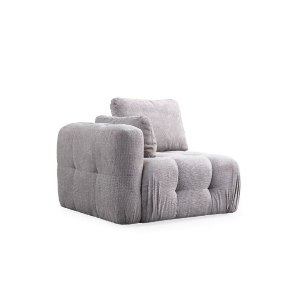 ATELIER DEL SOFA Fotelja Amaris L1, svetlo siva