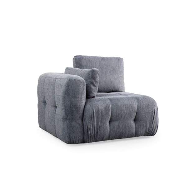 ATELIER DEL SOFA Fotelja Amaris L1, siva