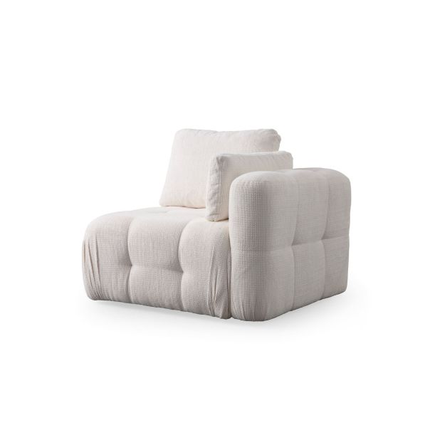ATELIER DEL SOFA Fotelja Amaris 1R, bela