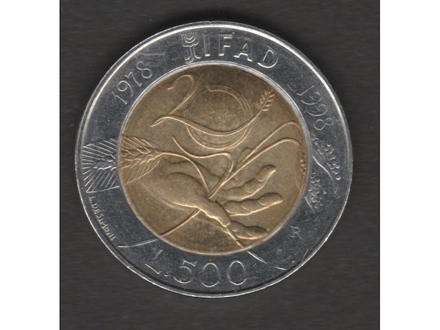 500 Lira (FAO - IFAD) - 1998 - Italy, Italija