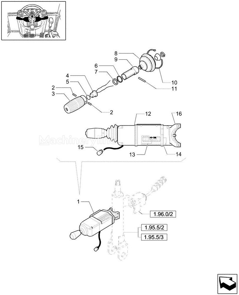 EGS Avaliable For All Spare Parts 87571318 ručica menjača za CASE - NEW HOLLAND - KOMATSU - FIAT HITACHI - FIAT COBELKO - HYUNDAI bagera-utovarivača