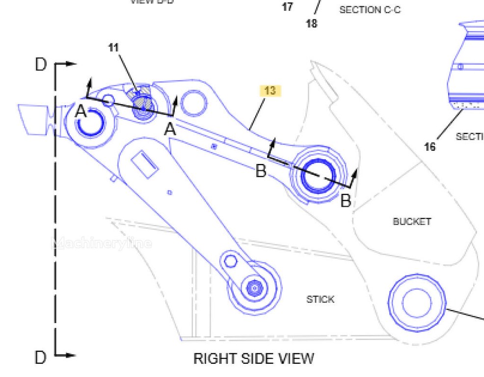 Caterpillar 280-3135 brza spojnica za Caterpillar MH3022 MH3024 MH3026 M318DMH M318D M320F M322DMH M322D bagera