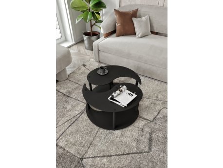 HANAH HOME Sto za kafu Yin Yang 2 Black