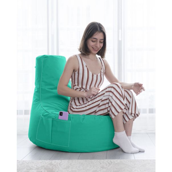 ATELIER DEL SOFA Baštenski lazy bag Eva Sport, tirkizna