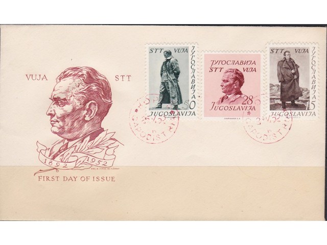 Jugoslavija Zona B Trst 1952 60 rođendan Tita FDC