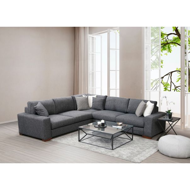 ATELIER DEL SOFA Ugaona garnitura Loop 7, antracit