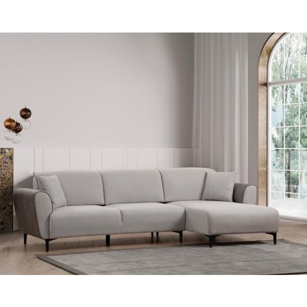ATELIER DEL SOFA Ugaona garnitura Aren, desna, siva