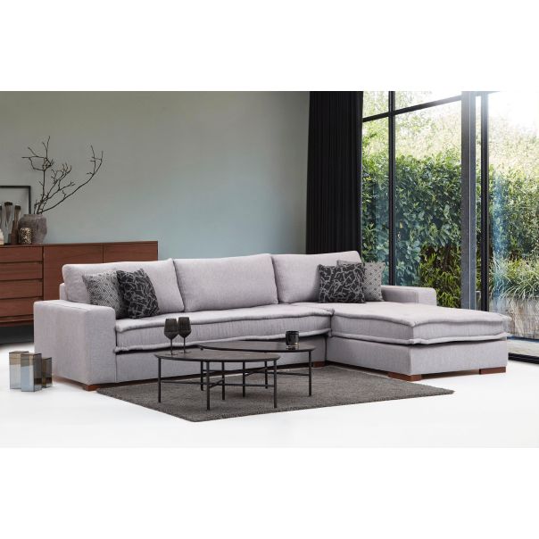 ATELIER DEL SOFA Ugaona garnitura Lena L3+Chl, desna, svetlosiva