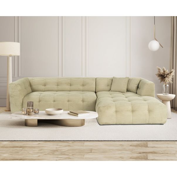 ATELIER DEL SOFA Ugaona garnitura Cady, desna, svetlozelena