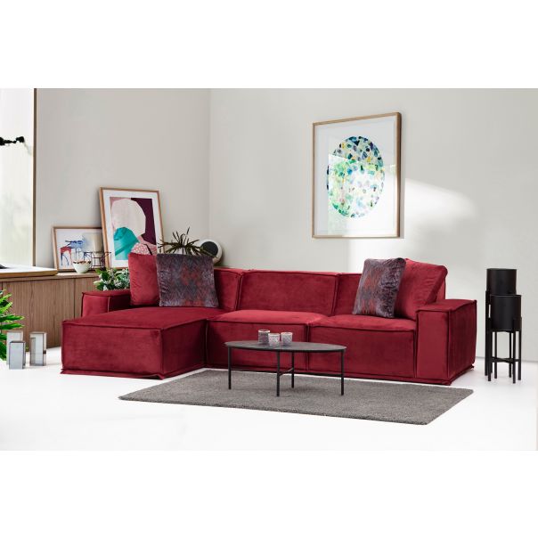 ATELIER DEL SOFA Modularna ugaona garnitura 8 Chl-O1-1R, crvena