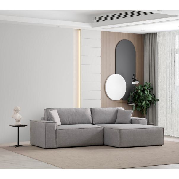 ATELIER DEL SOFA Ugaona garnitura Pırlo, desna, svetlosiva