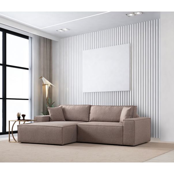 ATELIER DEL SOFA Ugaona garnitura Pırlo, leva, braon