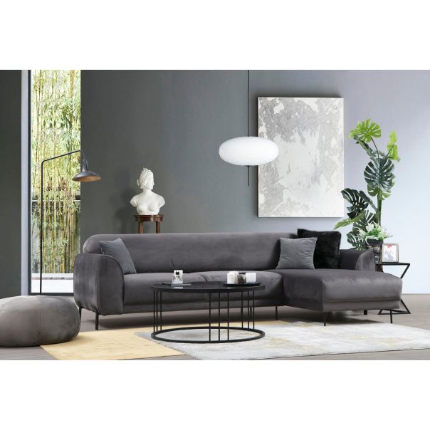 ATELIER DEL SOFA Ugaona garnitura Image L3-Chl, desna, antracit
