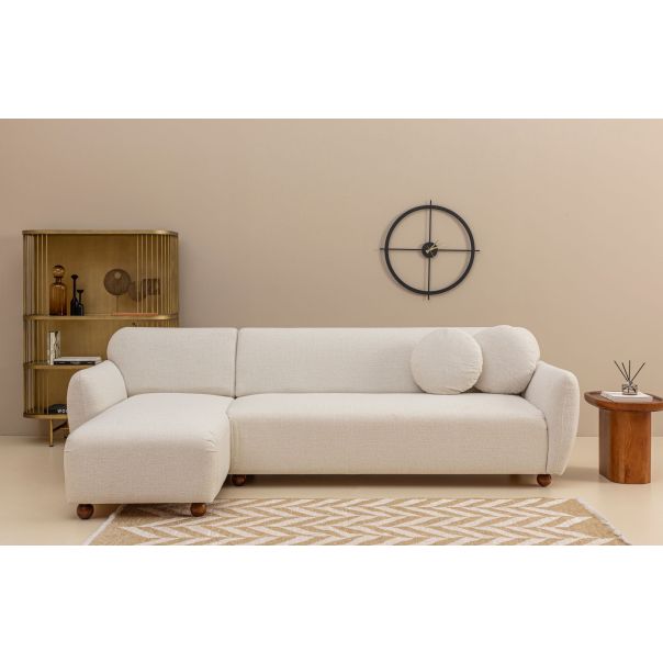 ATELIER DEL SOFA Ugaona garnitura Eddy, leva, bela