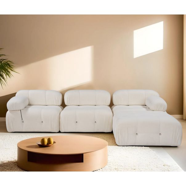 ATELIER DEL SOFA Ugaona garnitura Bubble L1-O1-1R-PUF, bež