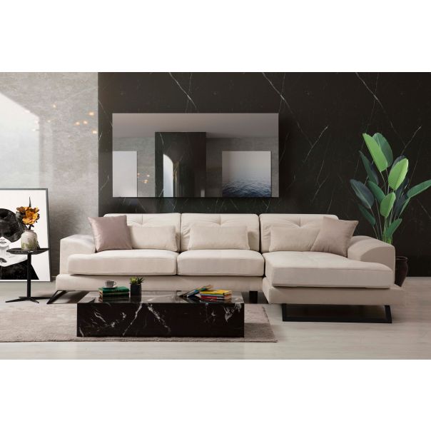 ATELIER DEL SOFA Ugaona garnitura Frido L3+Chll, desna, krem