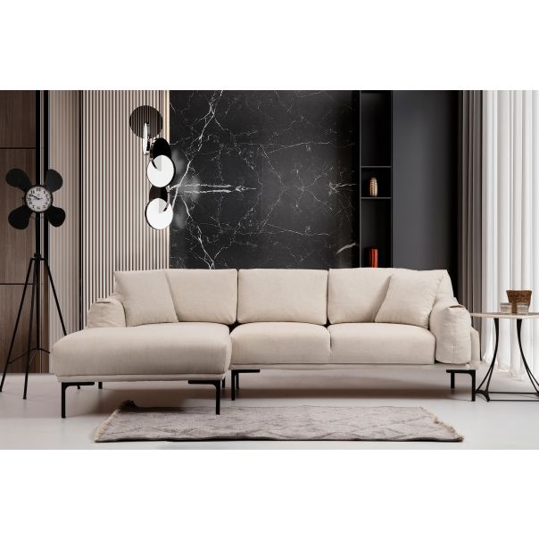 ATELIER DEL SOFA Ugaona garnitura Leo, leva, krem